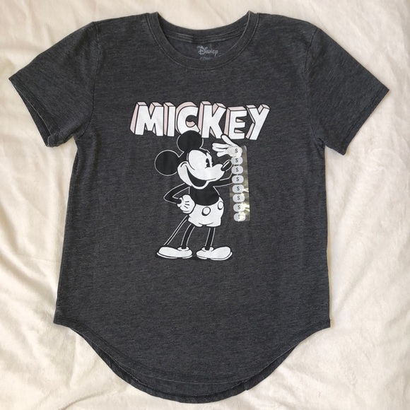 Disney | Tops | Nwt Disney Mickey Mouse Grayscale Tee Shirt | Poshmark